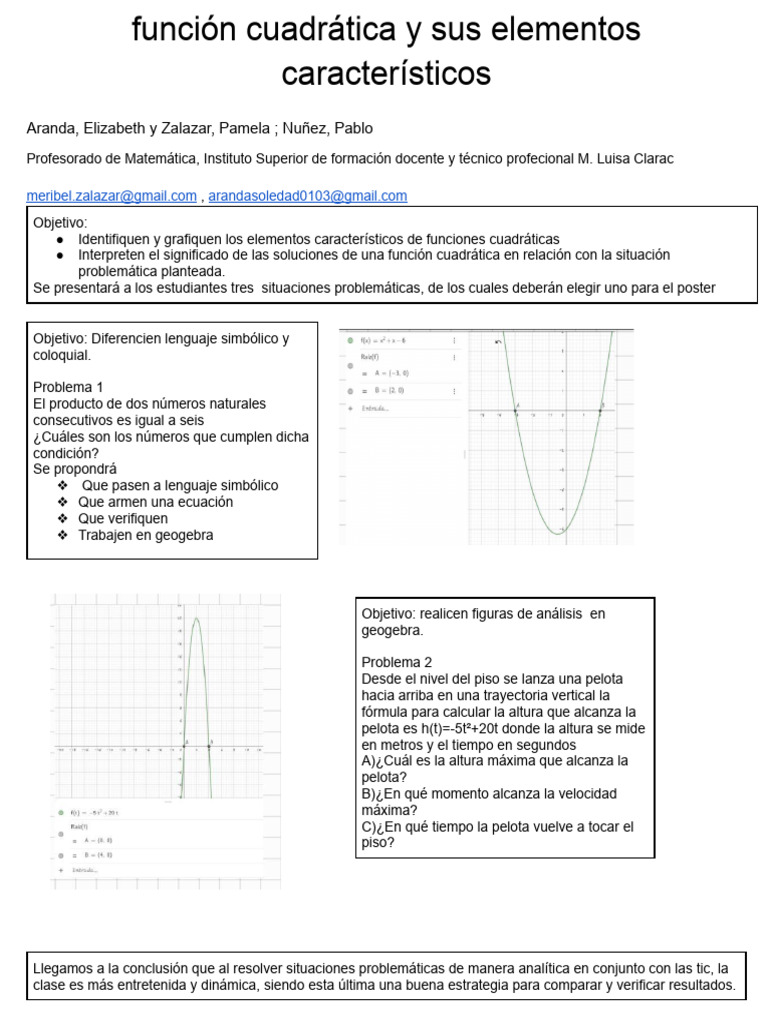 Función Cuadrática y Sus Elementos Característicos | PDF