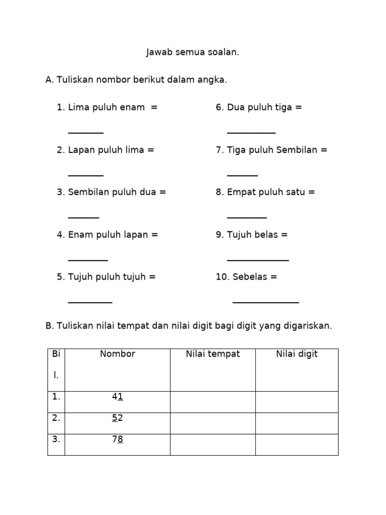 Soalan Matematik Pendidikan Khas | PDF