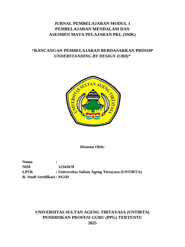 Contoh Jurnal PPG Modul 1 - UBD | PDF