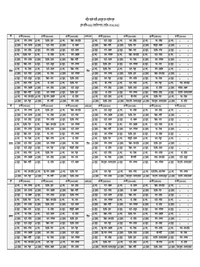 Class Rutin 2025 (Secondary) - 23.05.2025 | PDF
