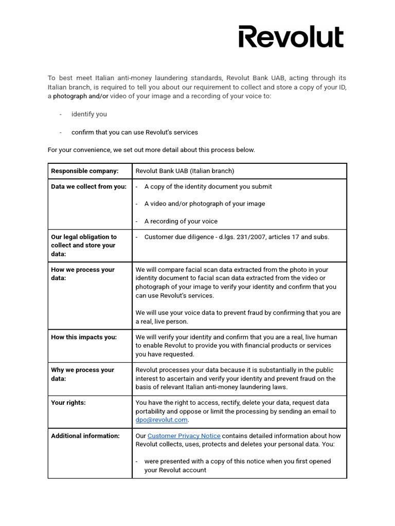 Aml Data Collection Notice 5281dea8 1.0.2 1748517533 en | PDF ...