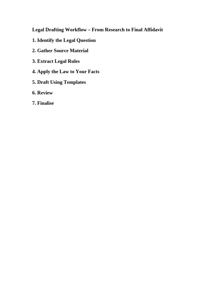 Legal Drafting Workflow Guide | PDF