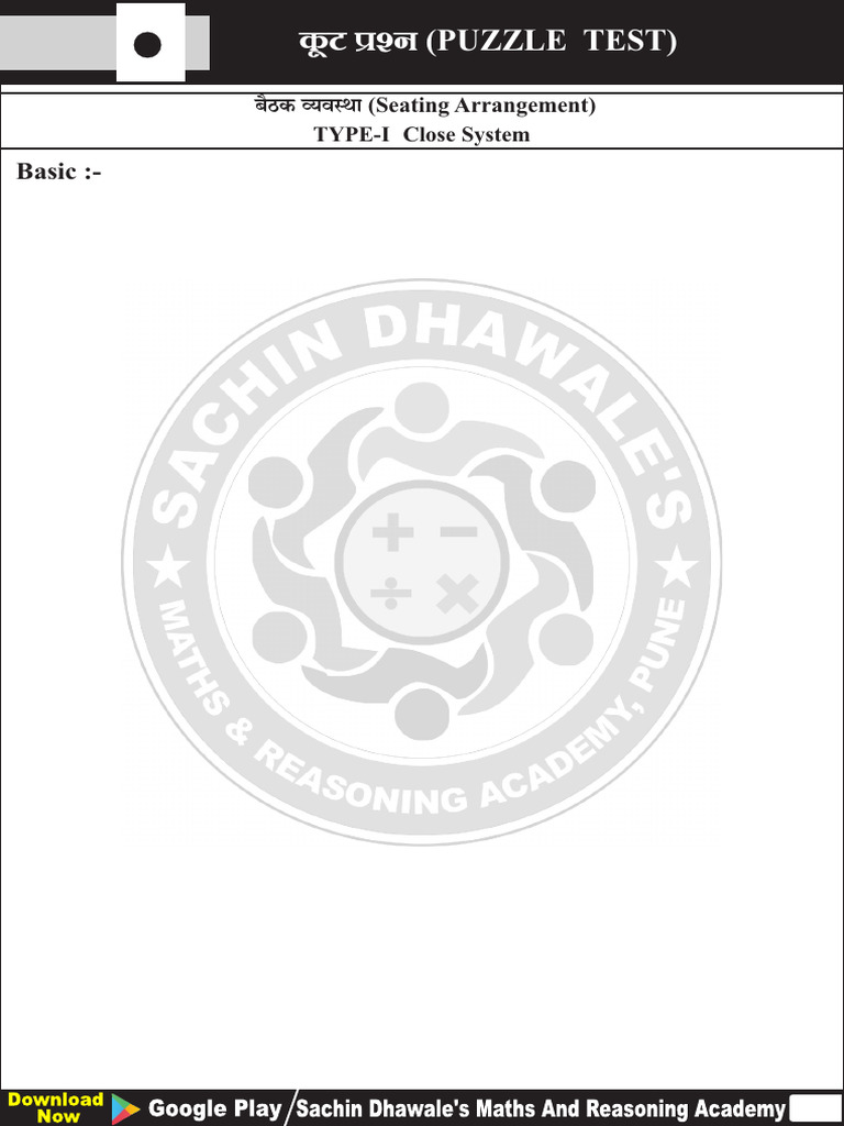 6 Puzzle Test Seating Arrangement Workbook - 42364083 - 2025 - 03!20!10 ...