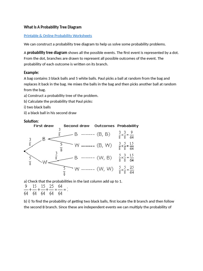 What is a Probability Tree Diagram | PDF | Probability | Probability Theory