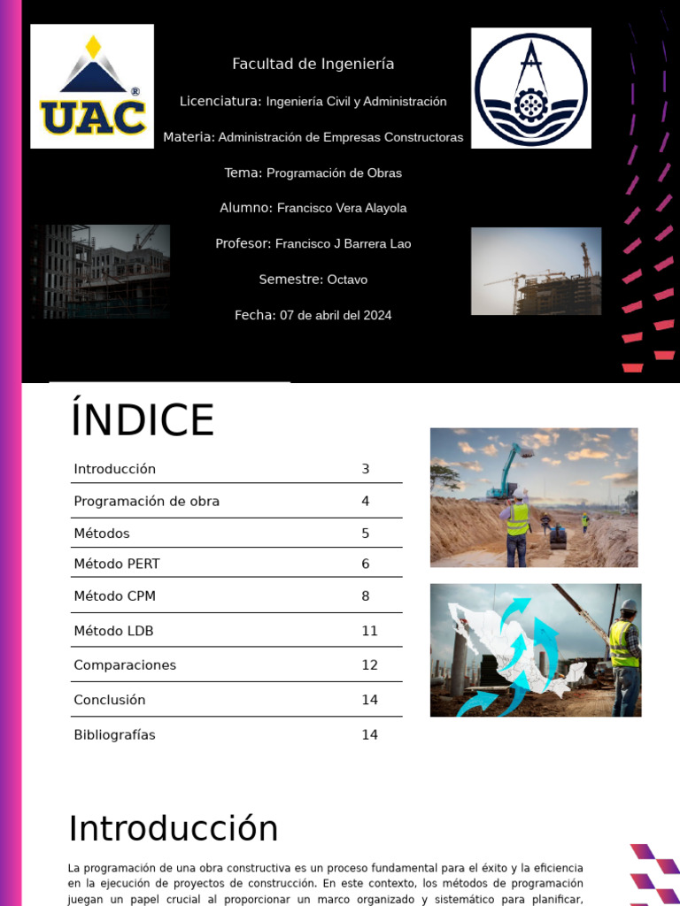 5a. Actividad. Programación de Obras | PDF | Planificación