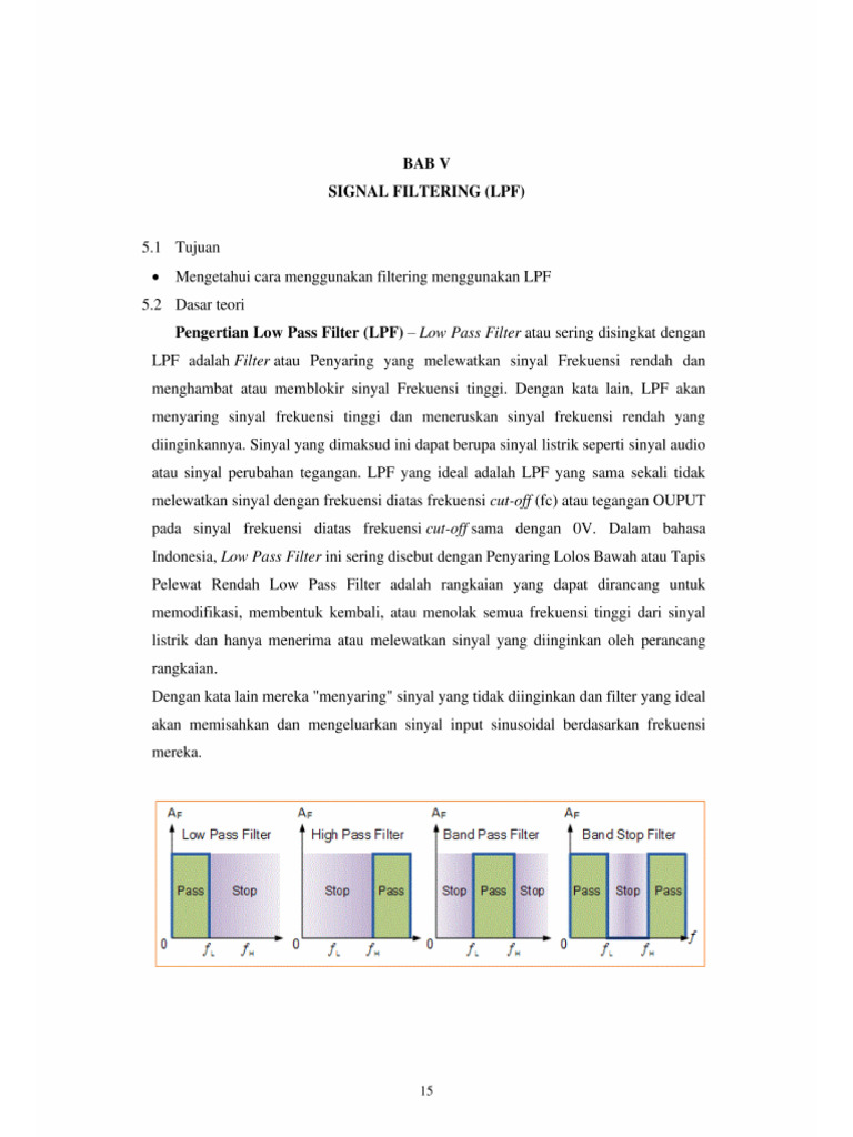 Pertemuan 9 & 10 Signal Filtering (LPF) | PDF
