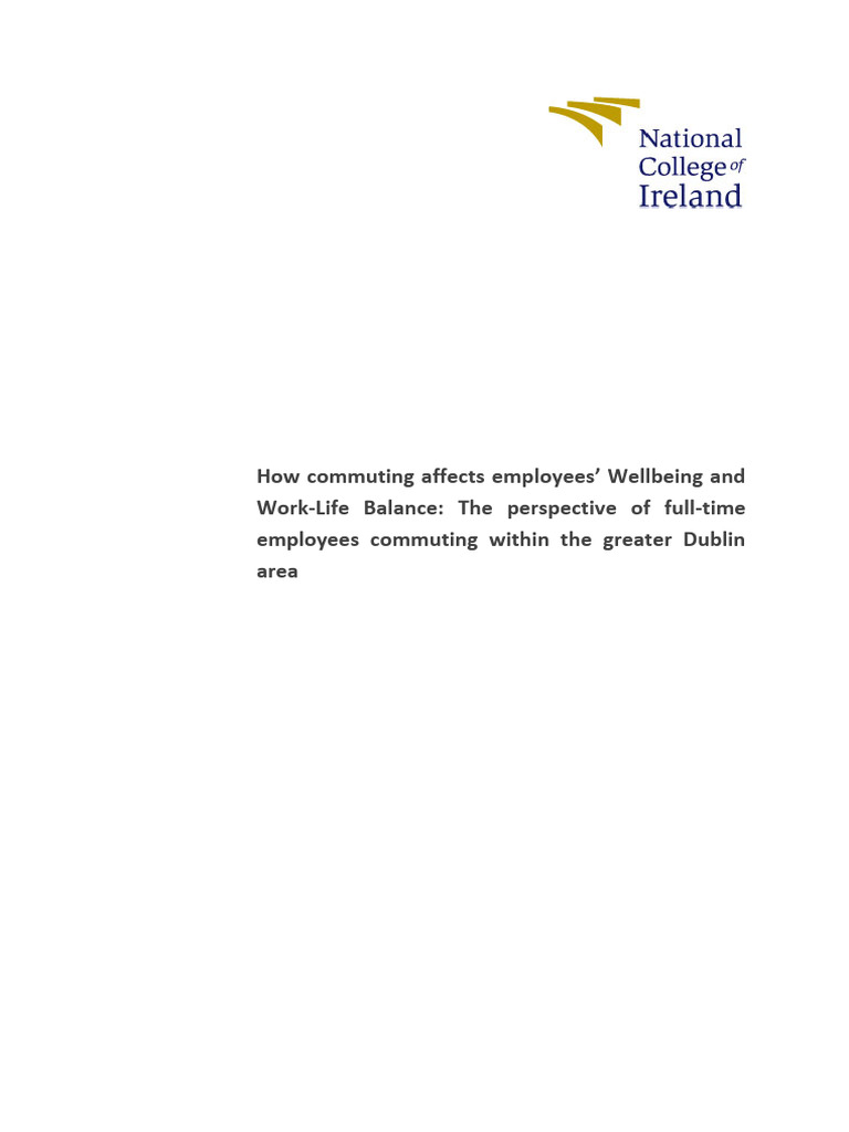 How Commuting Affects Emp Work-Life Balance: The Perspective of Full ...