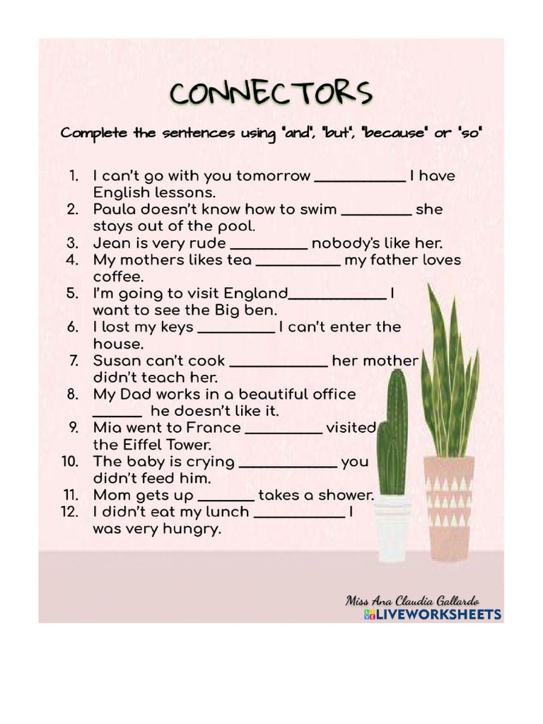 Connectors - Exercise | PDF