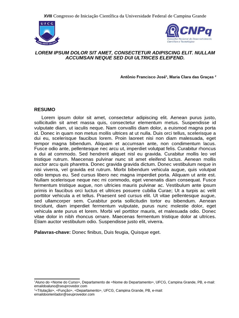 Anexo III - Modelo Relatorio | PDF