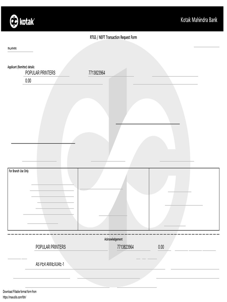 Kotak-New-Rtgs 02.05.2025 | PDF | Banking Technology | Financial Services