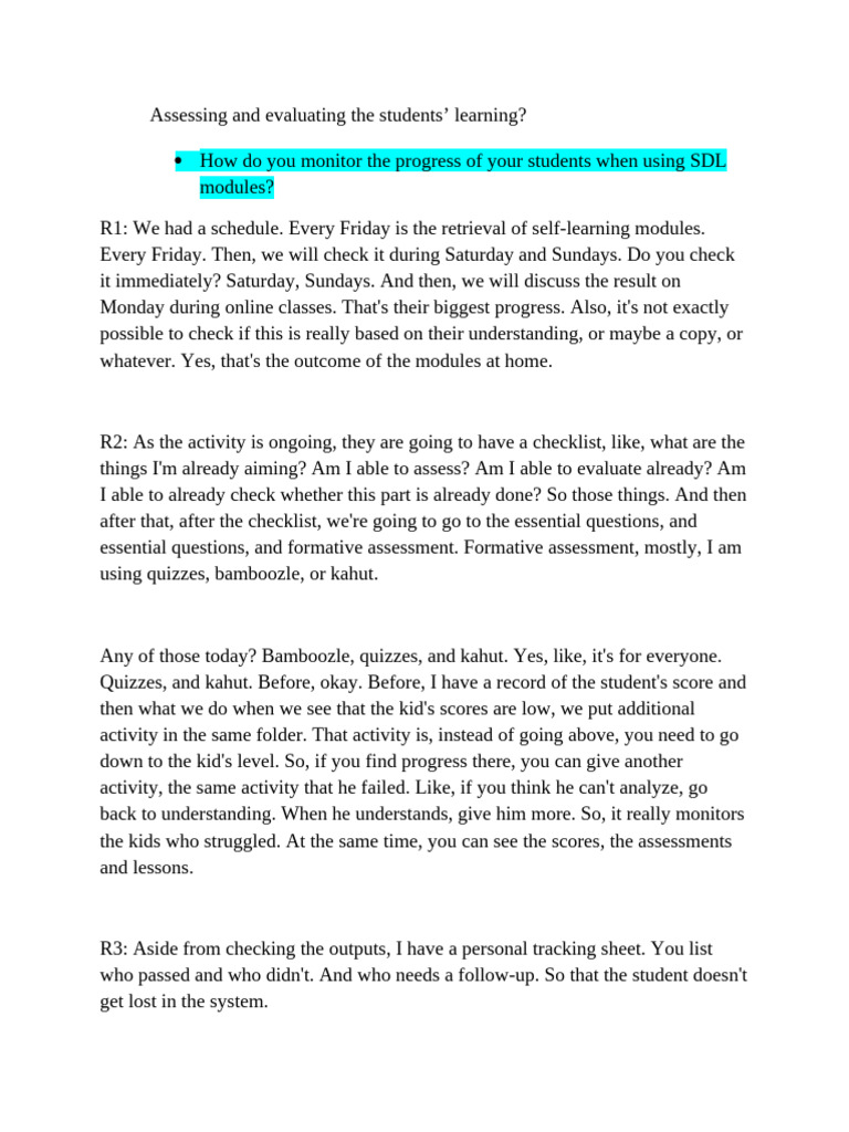 2.5assessing and Evaluating Q-A-Table | PDF | Educational Assessment ...