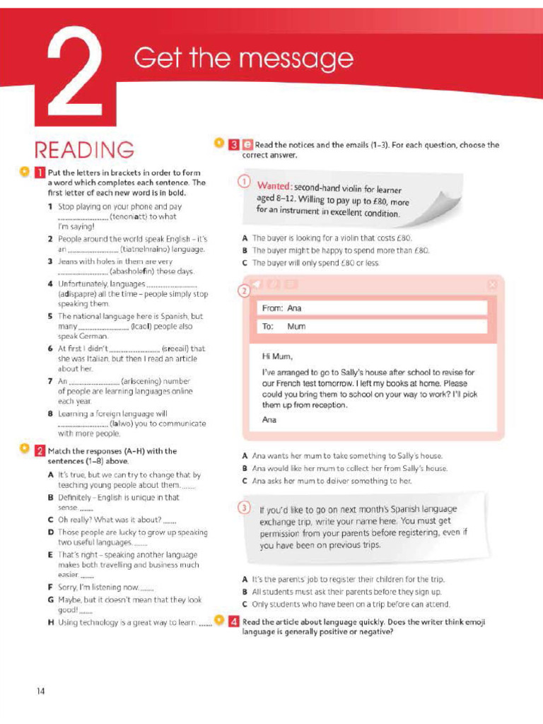 Workbook - Unit 2 | PDF