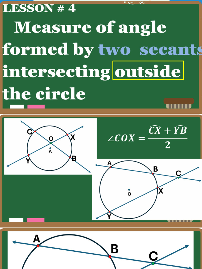 Angles from Intersecting Secants and Tangents | PDF