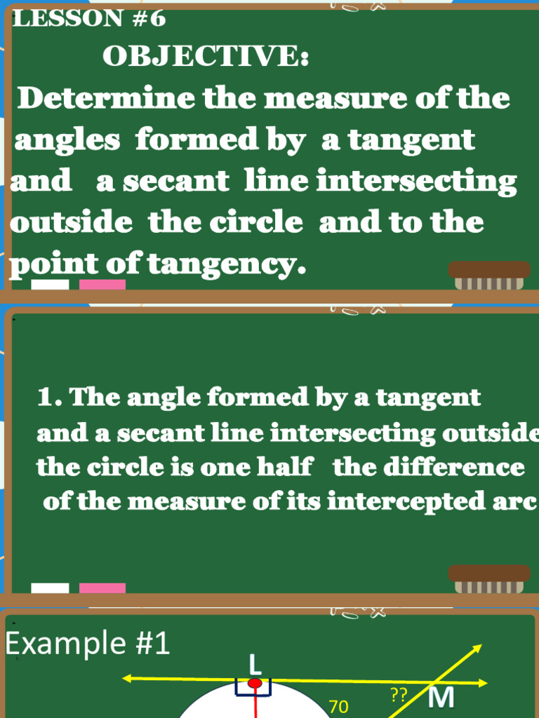 Lesson 6 Angles Formed by Tangent and Secant | PDF