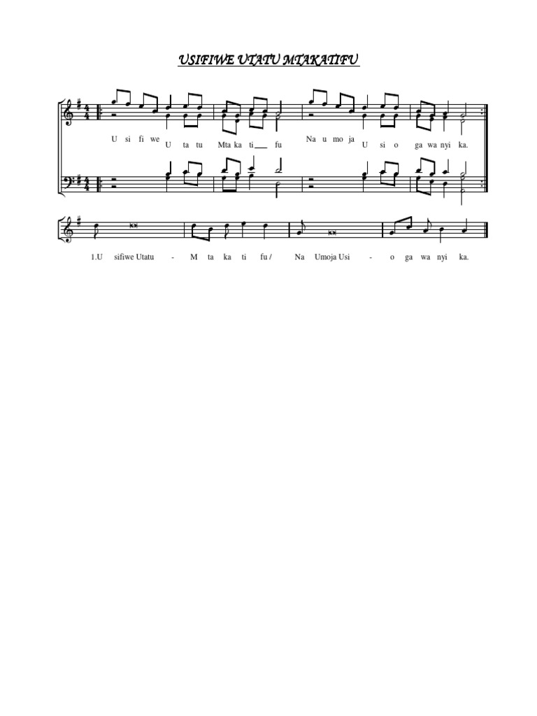 Usufiwe Utatu Mtakatifu | PDF