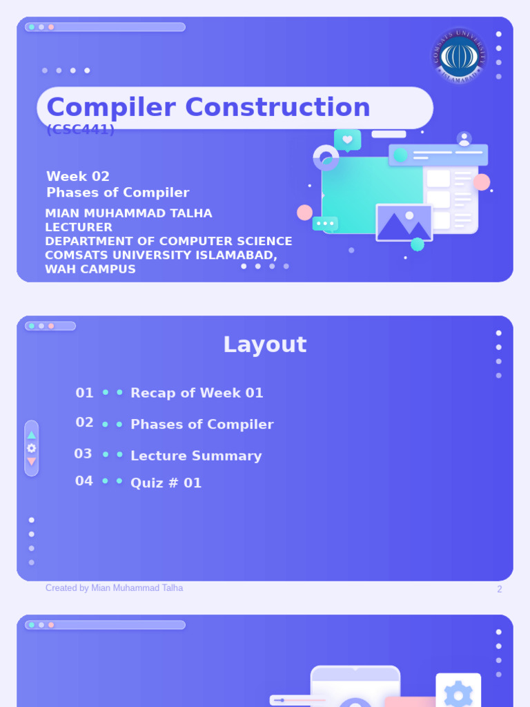Compiler Construction (Week 02-Phases of Compiler) | PDF | Compiler | Parsing