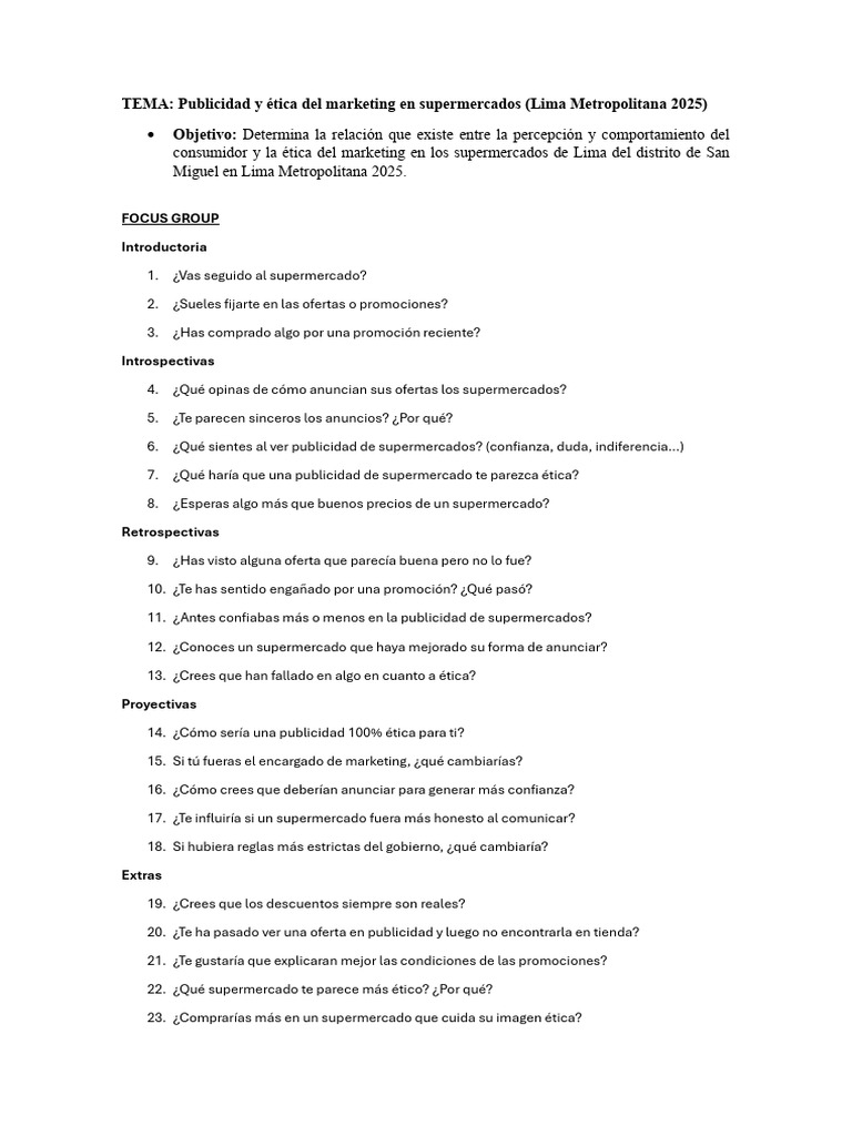 Entrevista Focus Group1 | PDF
