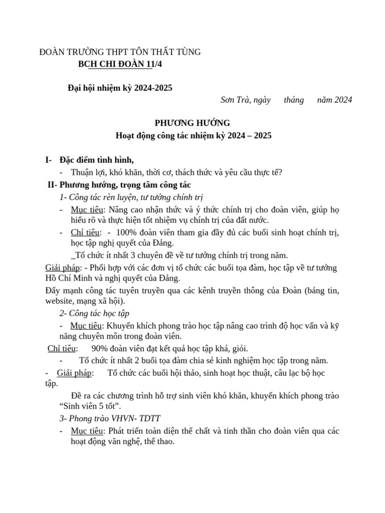 ĐOÀN TRƯỜNG THPT TÔN THẤT TÙNG | PDF
