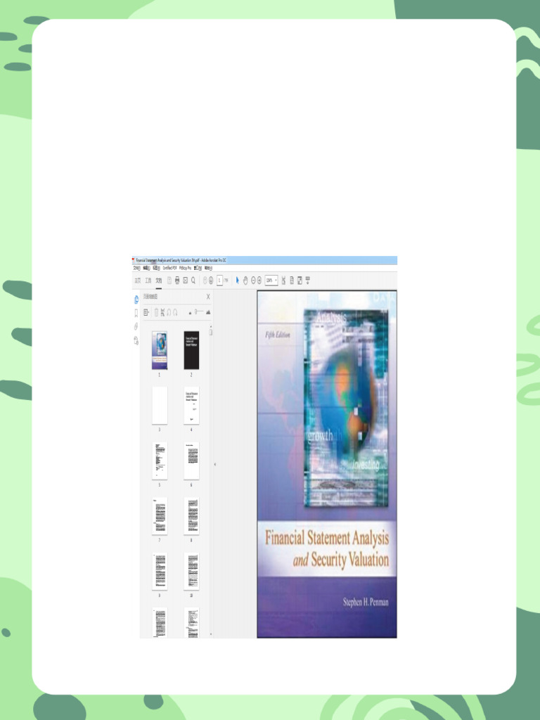(Original PDF) Financial Statement Analysis and Security Valuation 5th Edition Install Download ...