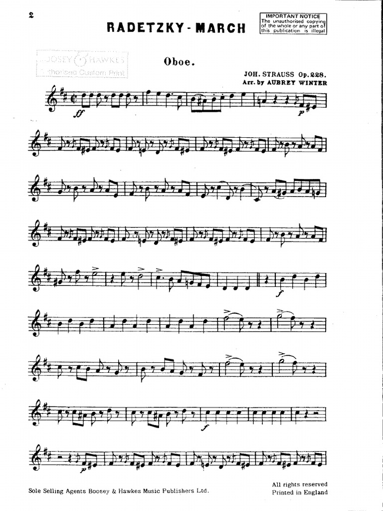 Radetsky March - Oboe | PDF