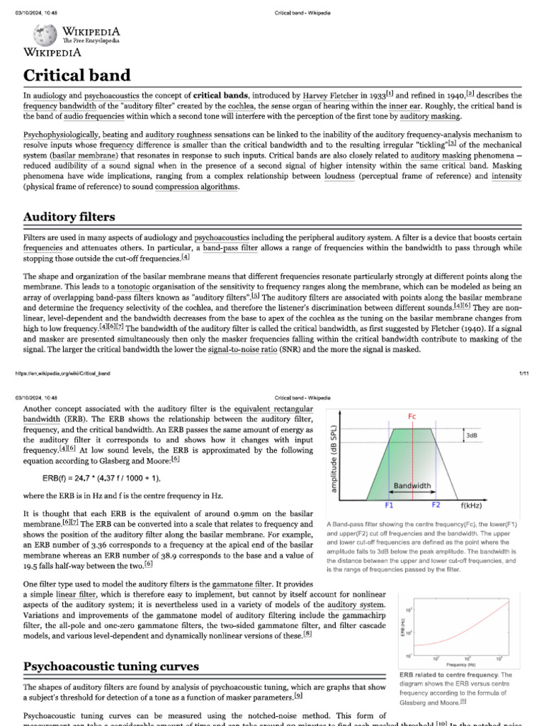 Crtical Band (Wiki) | PDF