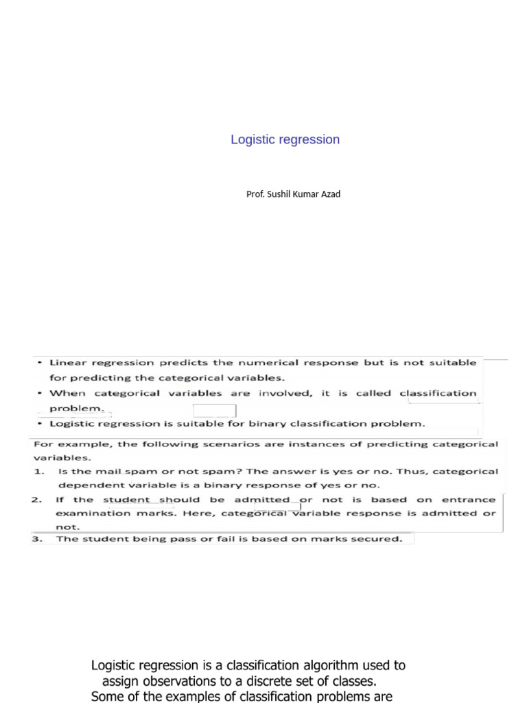 Logistic Regression | PDF