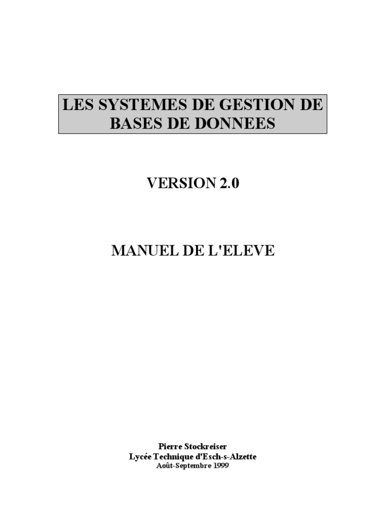 Cours13CG Version2.0 Manuel Elève | PDF | Informatique | Système d ...