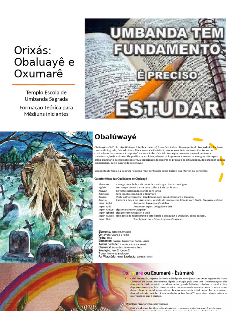 26-05-2025 TEUS - Aula07 - 1o Ciclo - Obaluayê e Oxumare | PDF