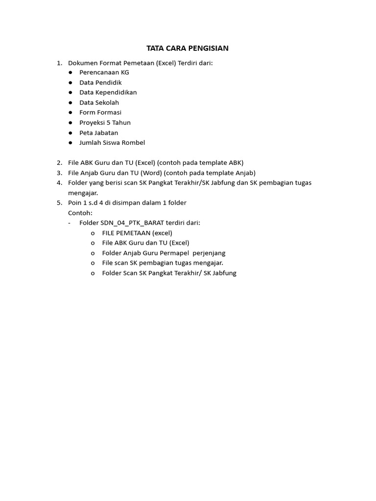 Tata Cara Pengisian | PDF