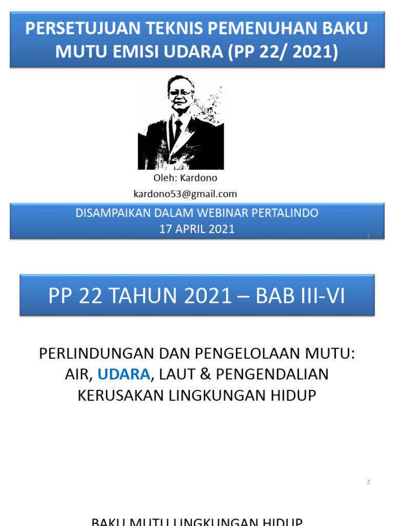 Webinar Pertalindo Pertek Bme Dalam PP 22-17april2021 | PDF