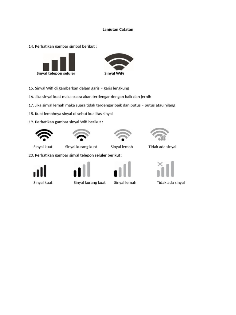 Kualitas Sinyal Wifi dan Telepon Seluler | PDF