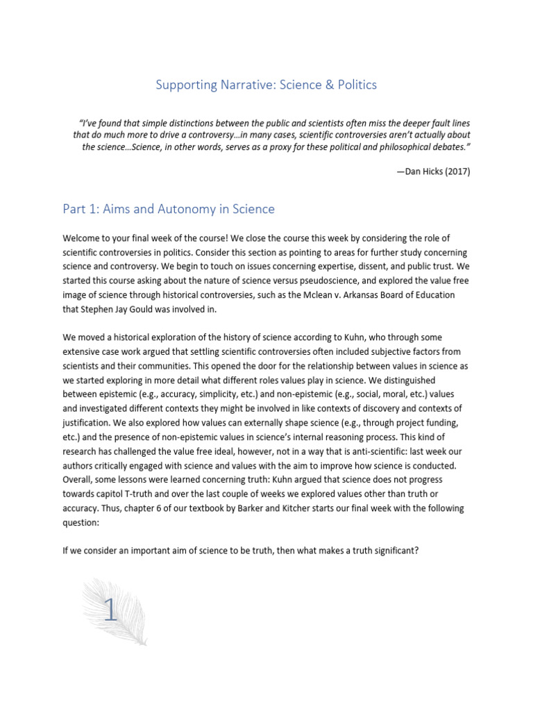 Science and Politics: Controversy Insights | PDF | Science | Risk