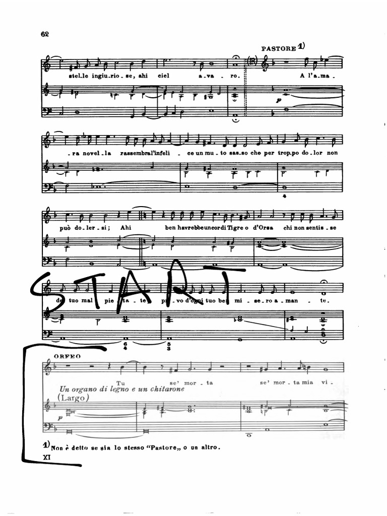 Tu Se Morta Monteverdi | PDF