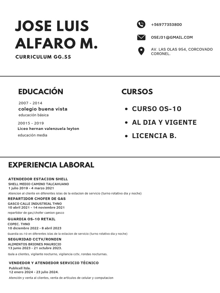 Curriculum GGSS Jose Luis A. | PDF