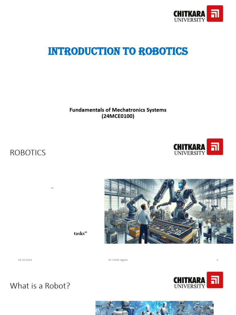 Introduction To Robotics | PDF | Robotics | Robot