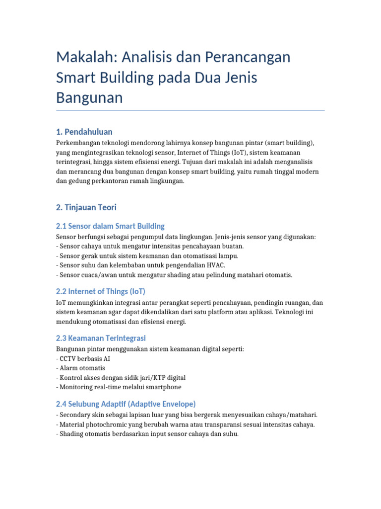Makalah Smart Building | PDF