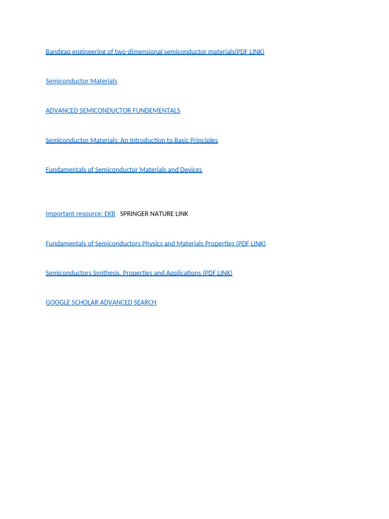 Initial Sources Gathering For Materials Report | PDF