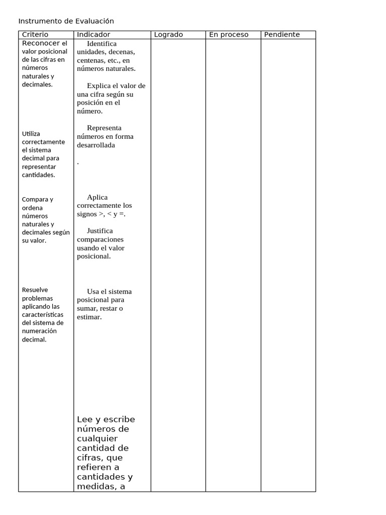 Instrumento de Evaluación Matematica Suma y Resta | PDF | Decimal | Notación Matemática