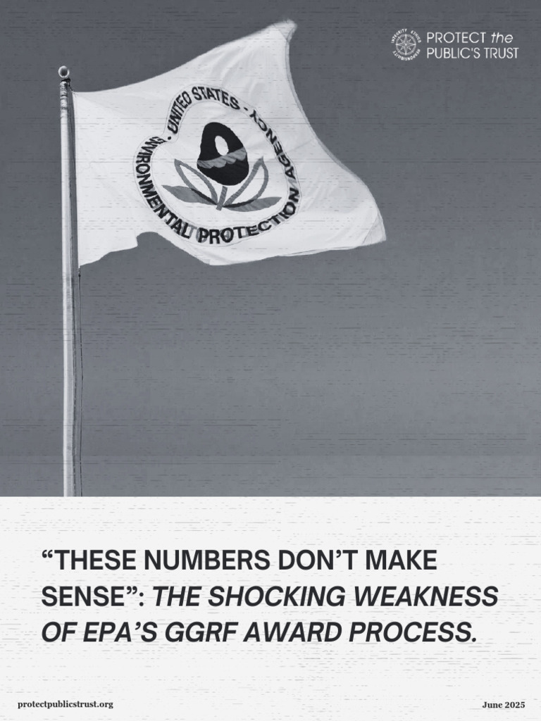 The Shocking Weakness of EPA's GGRF Award Process. | PDF | United ...