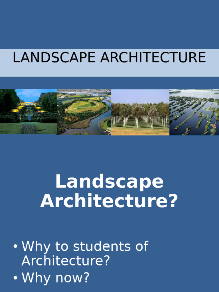 Importance of Landscape Architecture Today | PDF | Landscape | Science