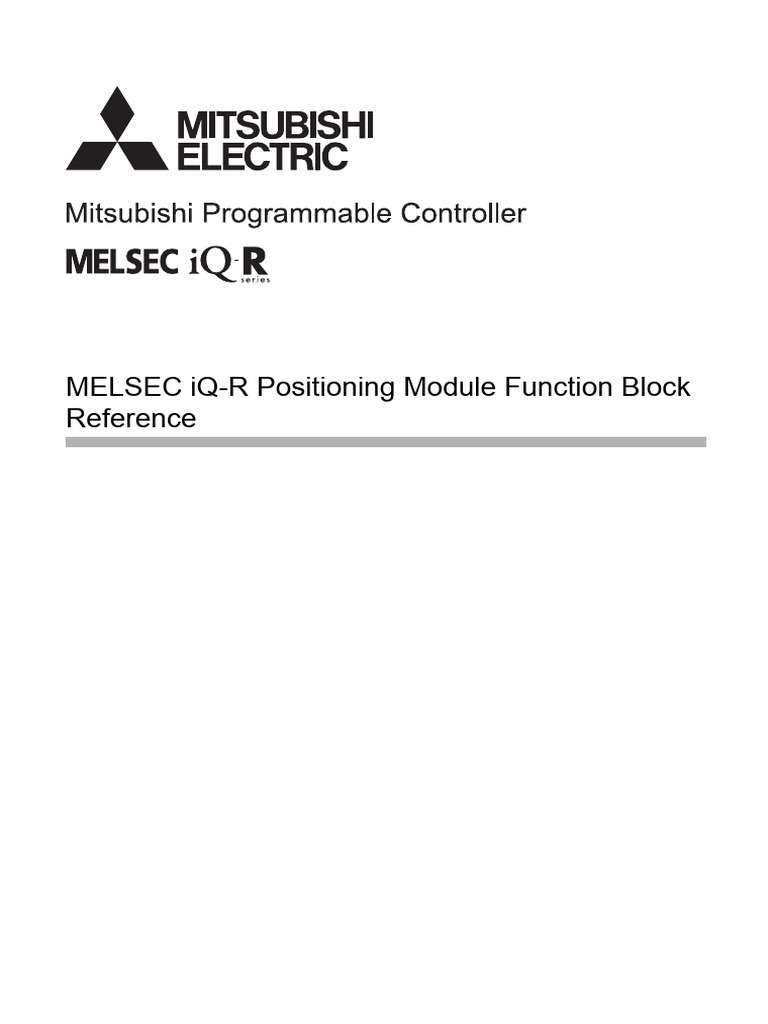 MELSEC IQ-R Positioning Module Function Block Reference Bcnp59990377b | PDF | Parameter ...
