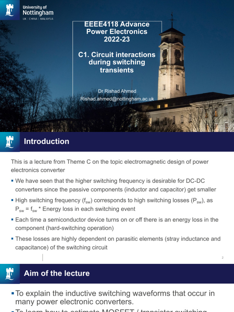 Circuit Interactions During Switching | PDF | Capacitor | Mosfet