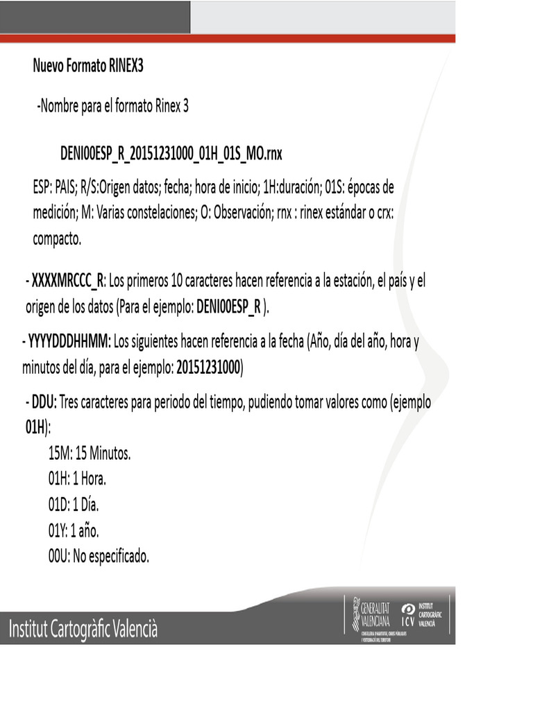 Rinex3 Ejemplos | PDF