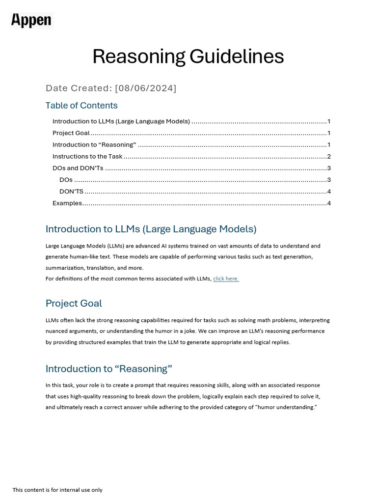 LLM Reasoning Guidelines for Humor Tasks | PDF | Reason | Human ...