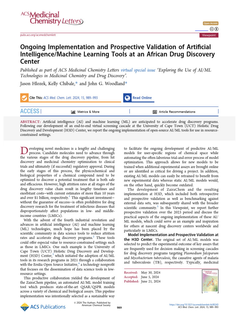 Hlozek Et Al 2024 Ongoing Implementation and Prospective Validation of Artificial Intelligence ...