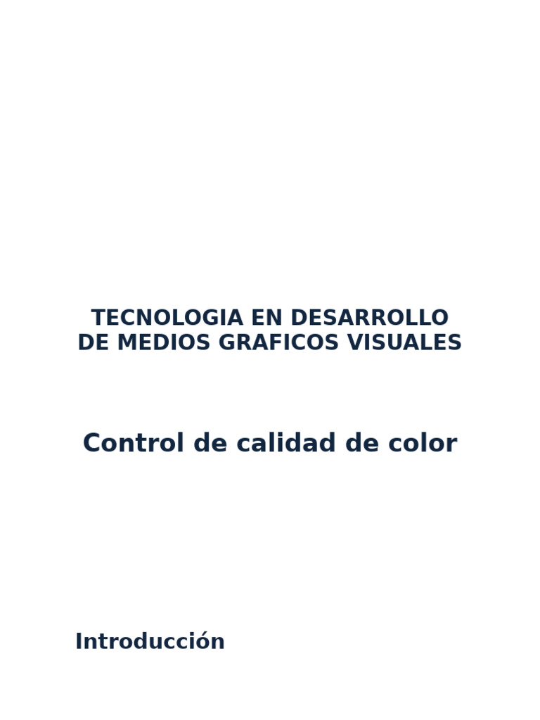 Control de Calidad del Color en Gráfica | PDF | Color | Ligero