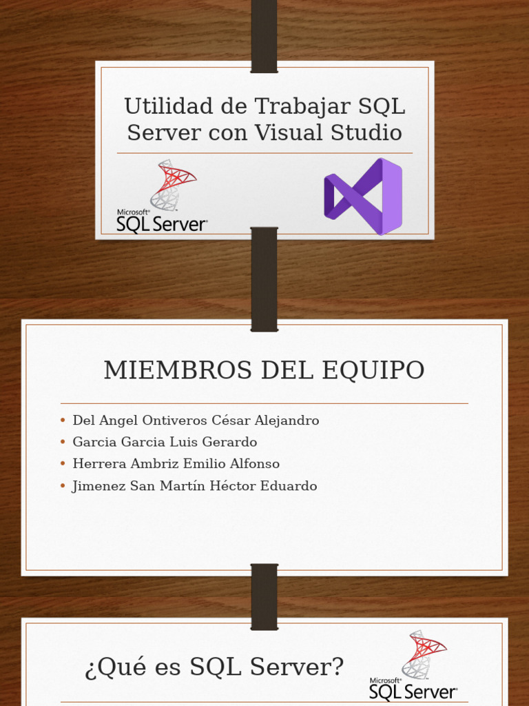 Utilidad de Trabajar SQL Server Con Visual Studio | PDF | Servidor SQL de Microsoft | SQL