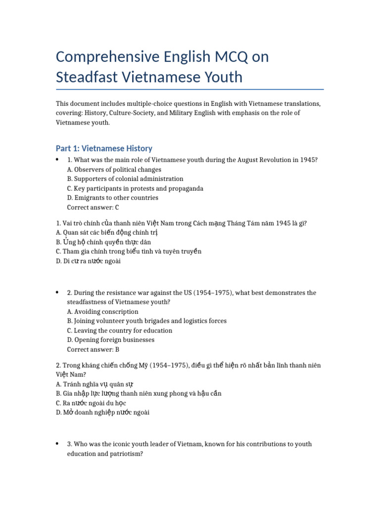 Steadfast Youth History Culture Military | PDF