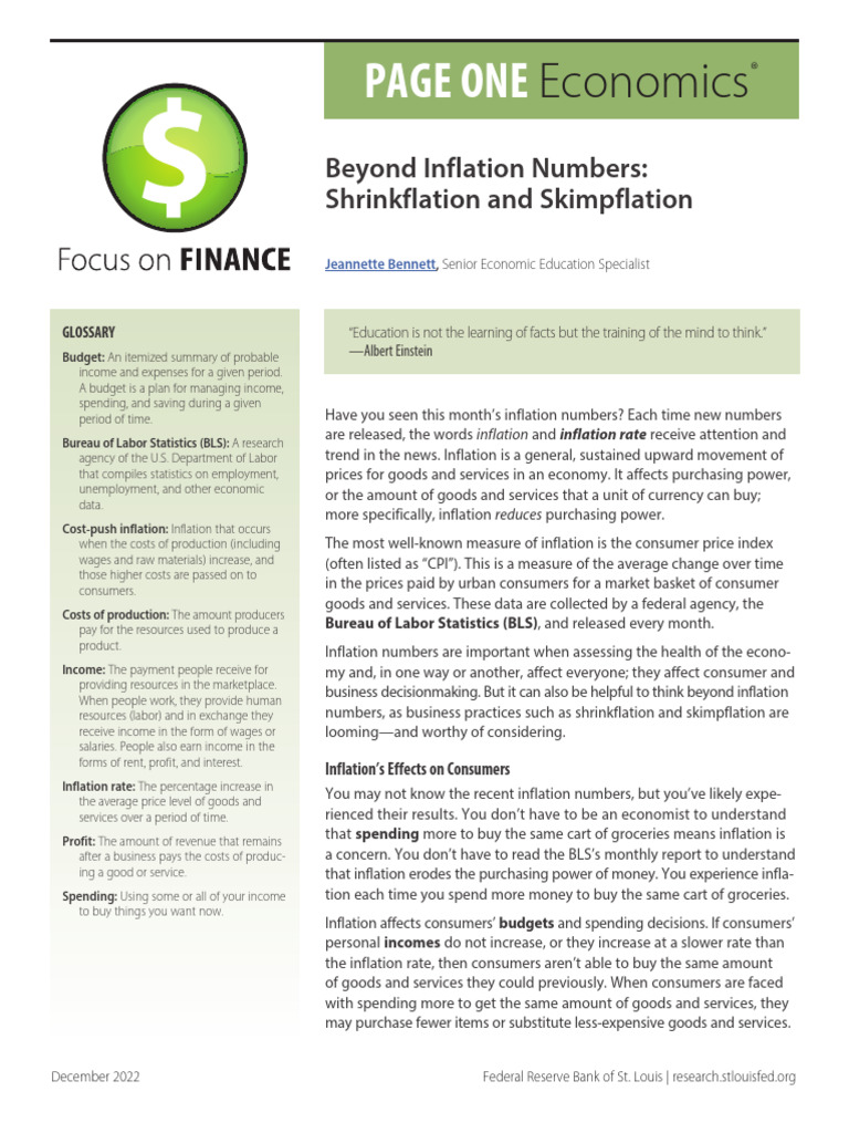 Understanding Inflation and Shrinkflation | PDF | Inflation | Consumer ...