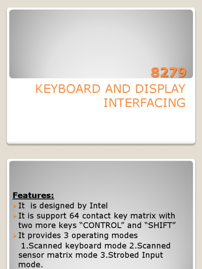 8279 Keyboard/Display Interface Overview | PDF | Computer Keyboard ...